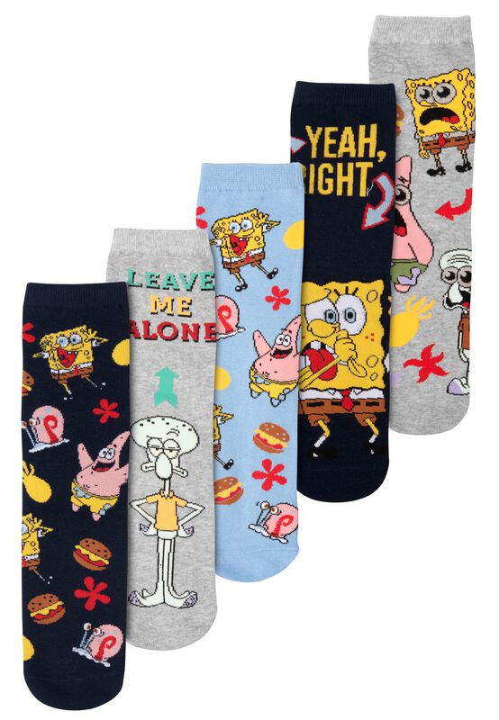 SpongeBob SquarePants - Socks (5-pack) | SpongeBob SquarePants Socks | EMP