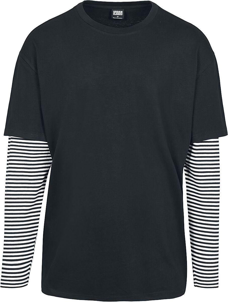 Oversized Double Layer Striped LS Tee | Urban Classics Long-sleeve ...