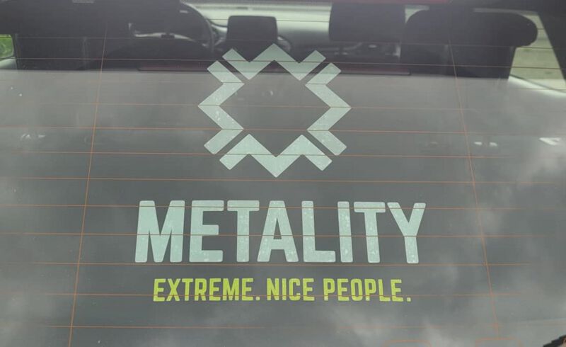Rear Window Sticker – 30 x 30 cm | Metality Sticker | EMP