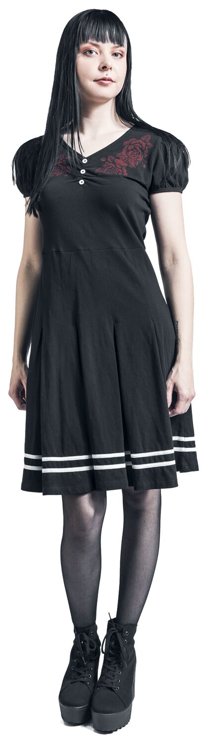 Old-school dress with rose print | Rock Rebel by EMP Short dress | EMP