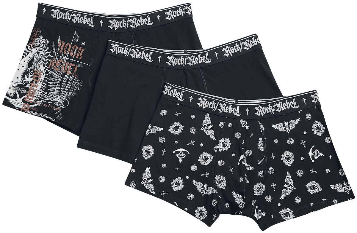 Boxer shorts with old-school print | Rock Rebel by EMP Boxers Set | EMP