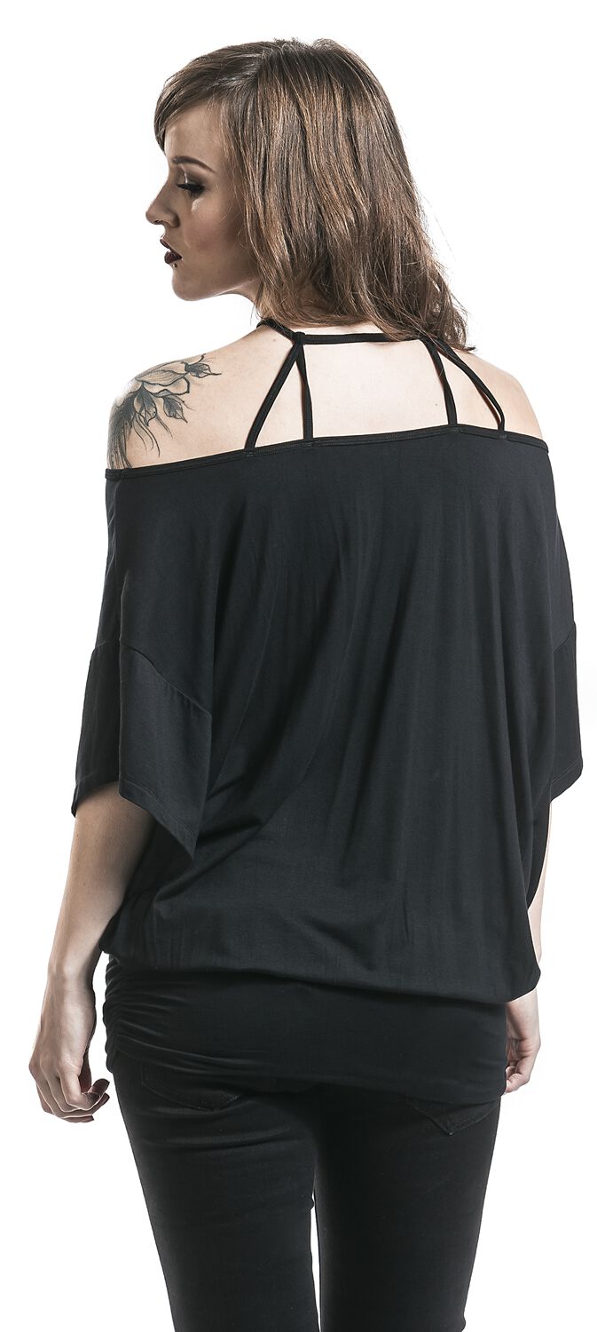 Long Bat-Wing Top | Black Premium by EMP T-Shirt | EMP