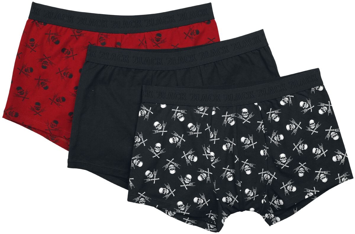 Pack of three boxers with skulls | Black Premium by EMP Boxers Set | EMP