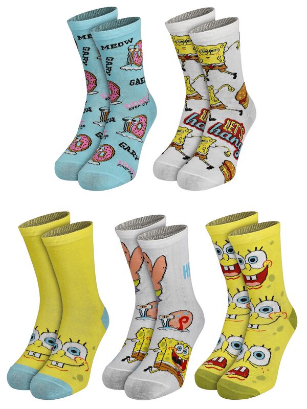SpongeBob SquarePants - Socks (5-pack) | SpongeBob SquarePants Socks | EMP