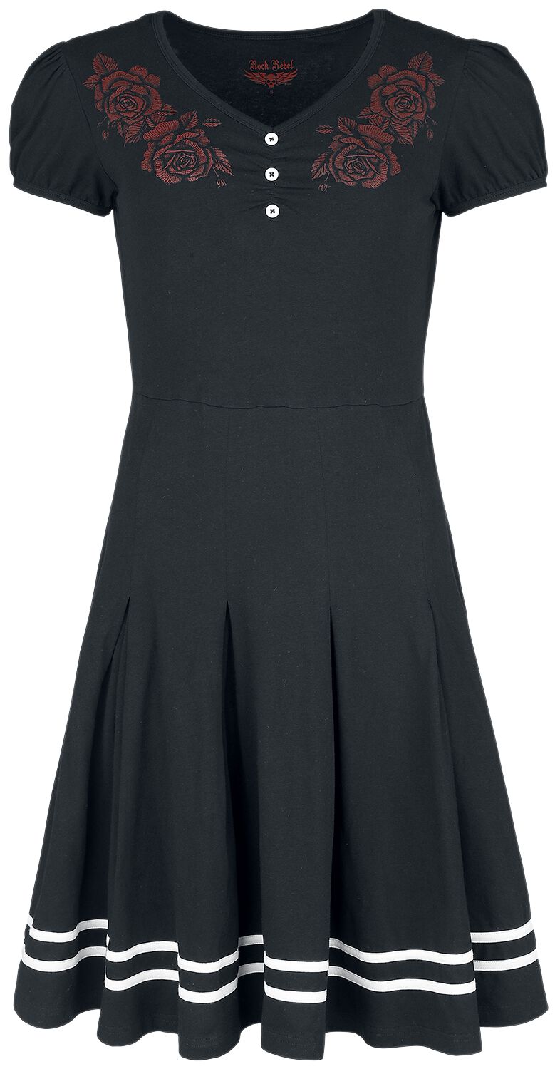 Old-school dress with rose print | Rock Rebel by EMP Short dress | EMP