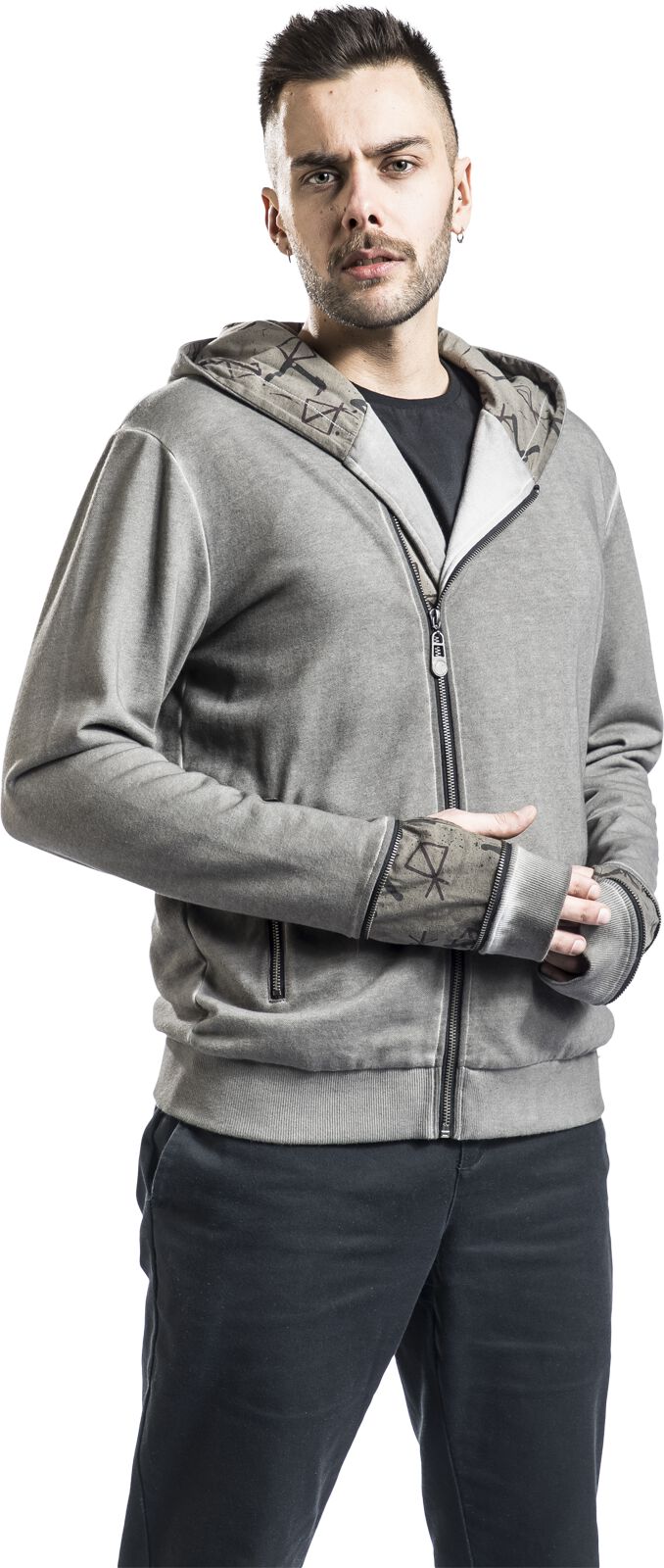 Vintage-style hoody jacket | Black Premium by EMP Hooded zip | EMP