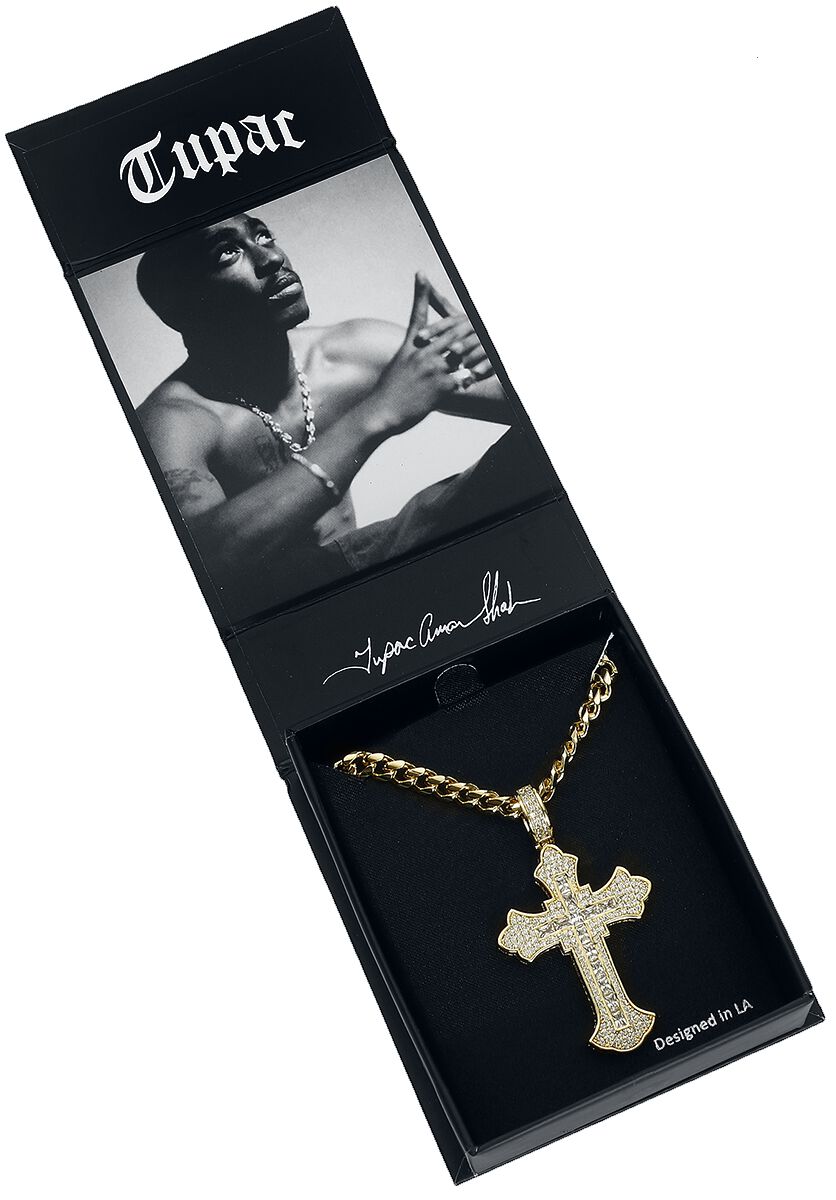 King Ice - Fleur De Lis Cross Necklace | Tupac Shakur Necklace | EMP