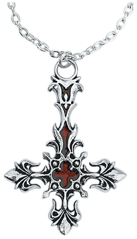 St. Lucifer's - Red Blood Cross | Alchemy Gothic Necklace | EMP